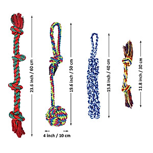 RIO Direct Dog Toys for Large Dogs, Durable Rope Chew Toys Set for Aggressive Chewers - XL Size 4 Pack Gift Set Best for Medium to Large Breeds