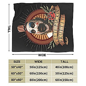 Captain and Spaulding Blankets Throw Blanket,Custom Flannel Fleece Blankets and Throws for All Seasons, Ultra Cozy Blanket Air Conditioning Blanket 60"X50"