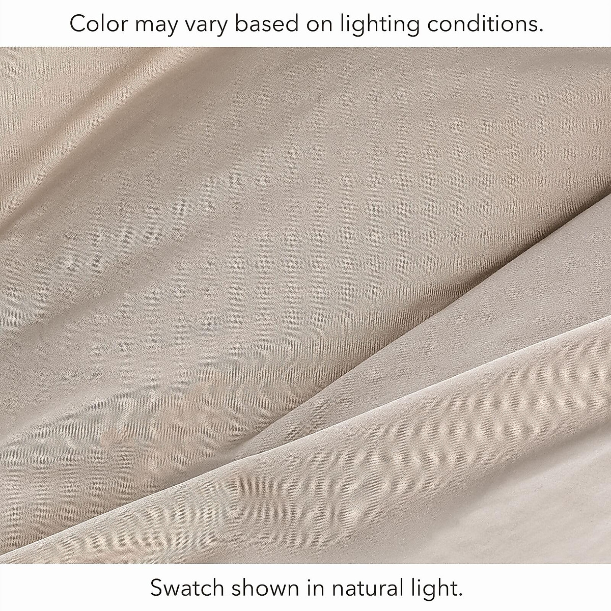 Nate Home by Nate Berkus 200TC 3-Piece Cotton Percale Duvet Cover | Crisp, Cool, Breathable Bedding Set from mDesign - King Size - 1 Duvet Cover/2 Pillow Shams, Fossil (Beige)