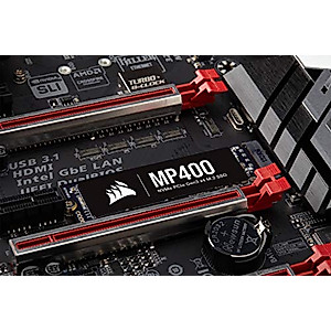 Corsair MP400 8TB M.2 NVMe PCIe x4 Gen3 SSD (Sequential Read Speeds of up to 3,480 MB/s, Write Speeds of up to 3,000 MB/s, High-Density 3D QLC NAND) Black