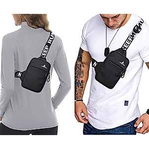 Mini Sling Bag for Women Men Small Crossbody Bag Shoulder Backpack Fanny Packs Casual Phone Chest Bag for Travel Hiking Personal Pocket Bag