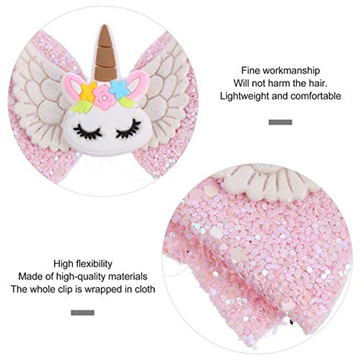 Minkissy Decorative Hair Clips 8Pcs Bow Hair Clips Christmas Reindeer Glitter Hairpins Sequins Barrettes Alligator Clips Girls Hair Accessories Girl Hair Clips