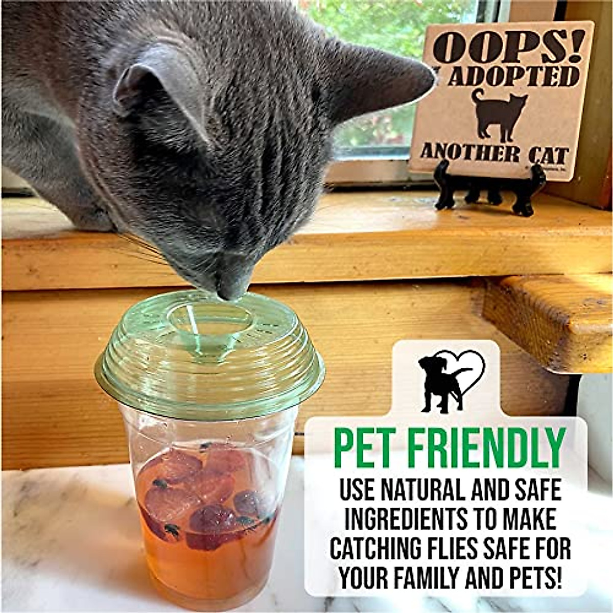 Billy-Bob Fly Lid - Indoor Outdoor Eco Friendly Fly Control Pack - Includes 24 Fly-Lids for Disposable Cups and 3 Fly-Lids for 5 Gallon Buckets