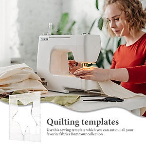EXCEART Quilting Template Clear Acrylic Star Shaped Sewing Stencil Reusable Quilting Template Rulers for DIY Embroidery Patchwork