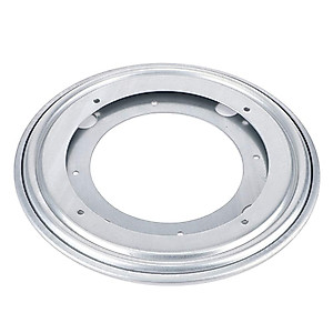 Rotating Swivel Turntable Plate Heavy Duty Round Shape Galvanized Lazy Susan Bearing for Kitchen Shelves Book(8 inch-Sliver)