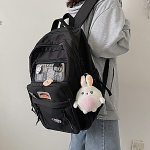 KOWVOWZ Kawaii Large aesthetic Bookbags for Girl Students Back to school Laptop Backpacks 15.6 Inch School Bag with Cute 12.6inx5.1inx16.9in