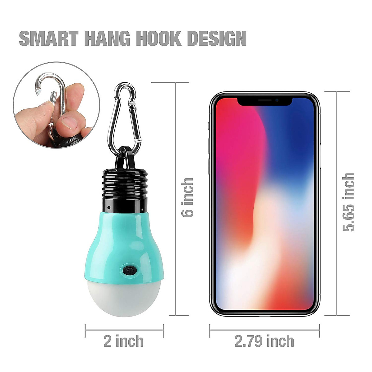 EverBrite 3-Pack Camping Lights - 3 Lighting Modes, Portable LED Bulbs Ideal for Kids’ Adventure Activities, Backpacking, Camping, Picnic, Emergency and More, 3 x AAA Batteries Included