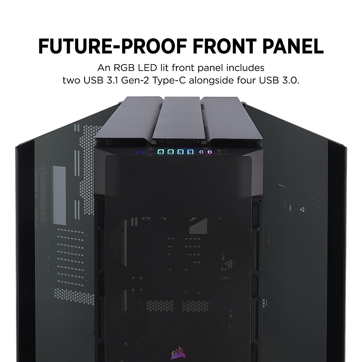 Corsair Obsidian Series 1000D Super-Tower Case, Smoked Tempered Glass, Aluminum Trim, Integrated Commander PRO fan and lighting controller
