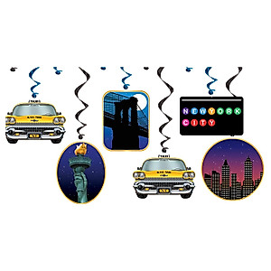 TCS Party Bundles New York City Decorations 28 Piece Bundle Banner Photo Fun Signs Street Signs