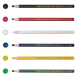 Diamond Peel-Off China Markers/Grease Pencils for Glass, Cellophane, Vinyl, Metal, Etc. (12 Pencils) (Black)