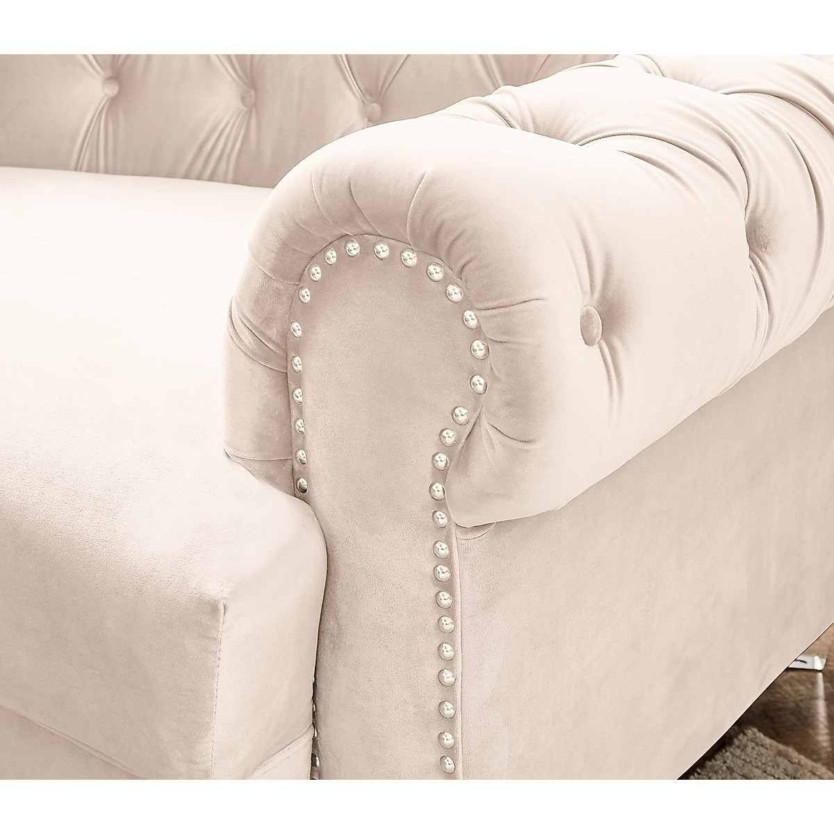 Legend Vansen Curved Modular Sectional Sofa,Velvet Couch with Rolled Arms,4-Seater Semicircle Couch Suitable for Living Room and Bedroom