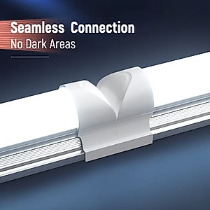 SHINESTAR 4-Pack LED Shop Light 4FT, Plug in, 40w 5000LM 5000K Daylight, Linkable T8 Tube Lights for Garage, Workshop, Basement