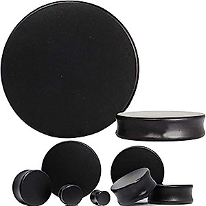 CHUANCI 3-50mm Acrylic Solid Ear plug White&Black Earing Large Big Tunnel Size Stretcher Saddle Flesh Tunnel Expander (One Pair Black,1.1''(28mm))