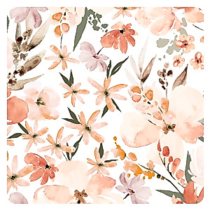 BapronBaby Peachy Dreams Wet Dry Bag - Waterproof Two Zipper Pockets - Reusable for Mealtime, Diapers, Stroller, Snacks, Swimsuits - Machine Washable - 11" x 9"