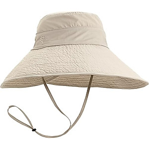Coolibar UPF 50+ Women's Cyd Travel Beach Hat - Sun Protective (One Size- Sand)