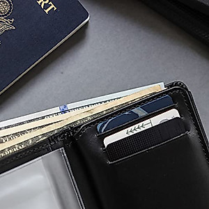 ASR Federal Black Leather Bifold Wallet Police Badge Holder with Removable ID Card Holder, Shield