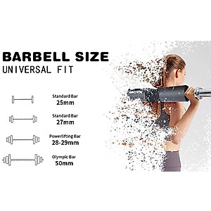 Barbell Pad Hip Thrust Pad Squat Pad Foam Sponge Pad for Squats, Lunges and Hip Thrusts,Provides Relief To Neck and Shoulders While Training,Suitable for The Use In The Gym(black)