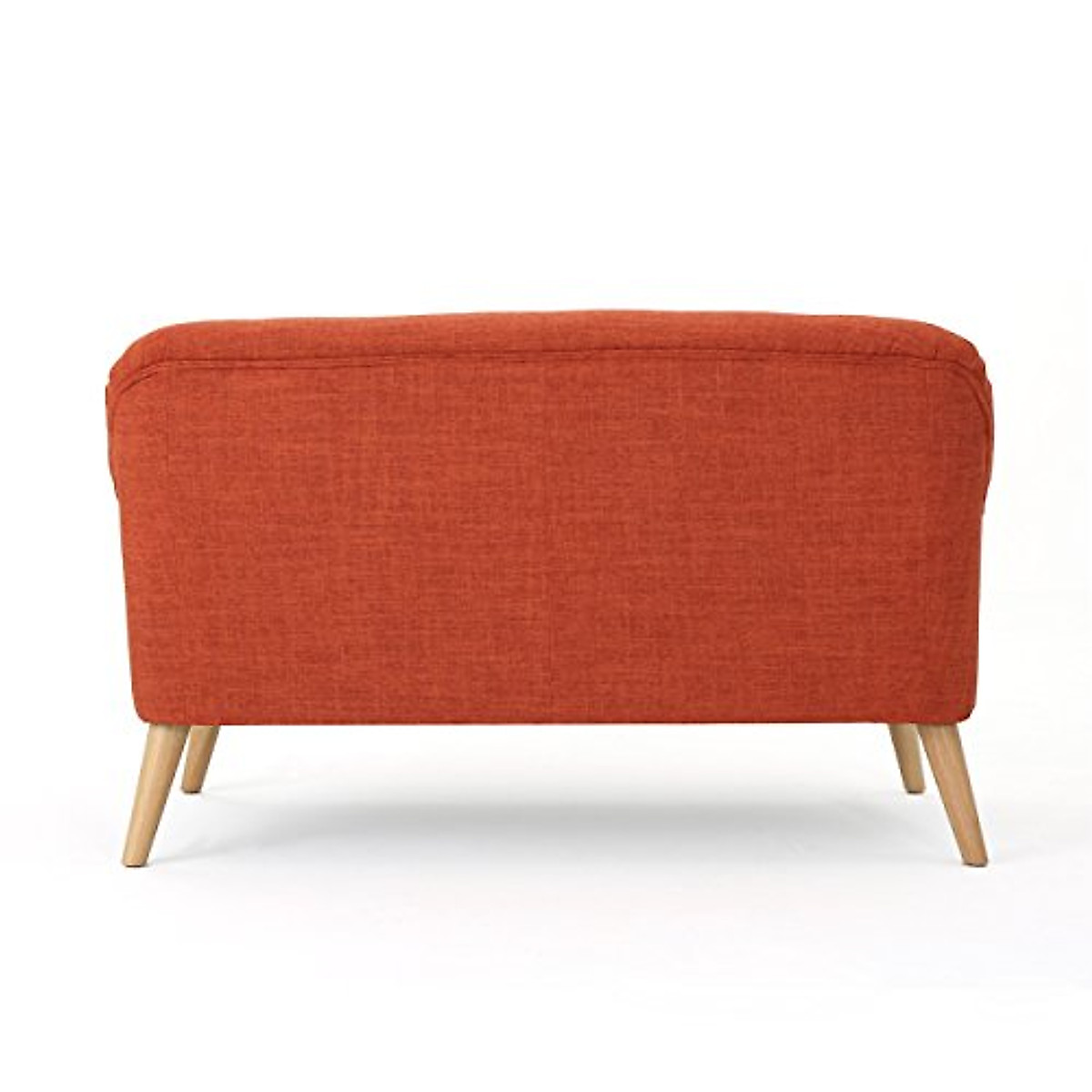 Christopher Knight Home Mariah Mid-Century Modern Loveseat, Muted Orange