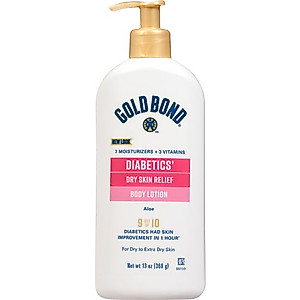 Gold Bond Diabetics' Dry Skin Relief Body Lotion, 13 oz., With Aloe to Moisturize & Soothe