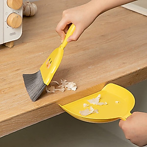 Zerodeko 2 Sets Mini Broom Set Small Broom and Dustpan Dust Broom Kids Trash Can Toys for Kids Mini Trash Cans Small Dustpan and Brush Desk The Pet Child Multifunction Suitcase