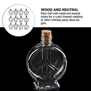 Milisten 25pcs Plastic Sand Art Bottles with Cork Stoppers Butterfly Heart Mini Jars Wishing Message Bottle for DIY Crafts Vial Bead Candy Gift Wedding Decor Mixed Style 100ml