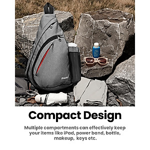 OutdoorMaster Sling Bag - Crossbody Shoulder Chest Urben/Outdoor/Travel Backpack for Women & Men (Gray)