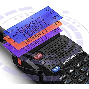 BAOFENG UV-5X (UV-5G) GMRS Radio, Long Range Walkie Talkies Rechargeable, Two Way Radio with NOAA Weather Receiver & Scan, GMRS Handheld Radio for Adults, Support Chirp, 1 Pair