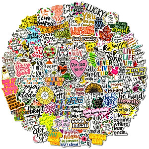 200Pcs Motivational Stickers, Inspirational Quote Stickers for Adults Students Teachers Employees, Vinyl Cute Stickers for Water Bottles Laptop Scrapbook