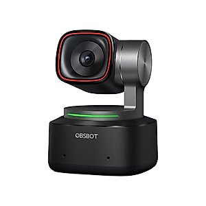 OBSBOT Tiny 2 Webcam 4K Voice Control PTZ, AI Tracking Multi-Mode & Auto Focus, Web Camera with 1/1.5" Sensor, Gesture Control, 60 FPS, HDR Light Correction, Webcam for PC, Streaming, Meeting, etc.