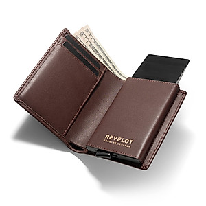 Revelot Cardholder Wallet/Genuine Leather with RFID Blocking / W1 (Coffee Nappa)