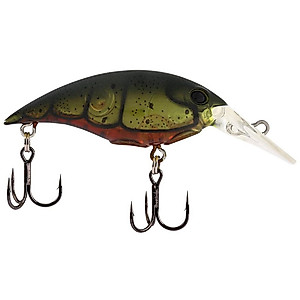 Berkley Money Badger Fishing Lure, Ghost Green Craw, 1/3 oz, 2.5in | 6.25cm, Hybrid Baitfish-Crayfish Design, Patented FlashDisc Technology, Equipped with Sharp Fusion19 Hooks
