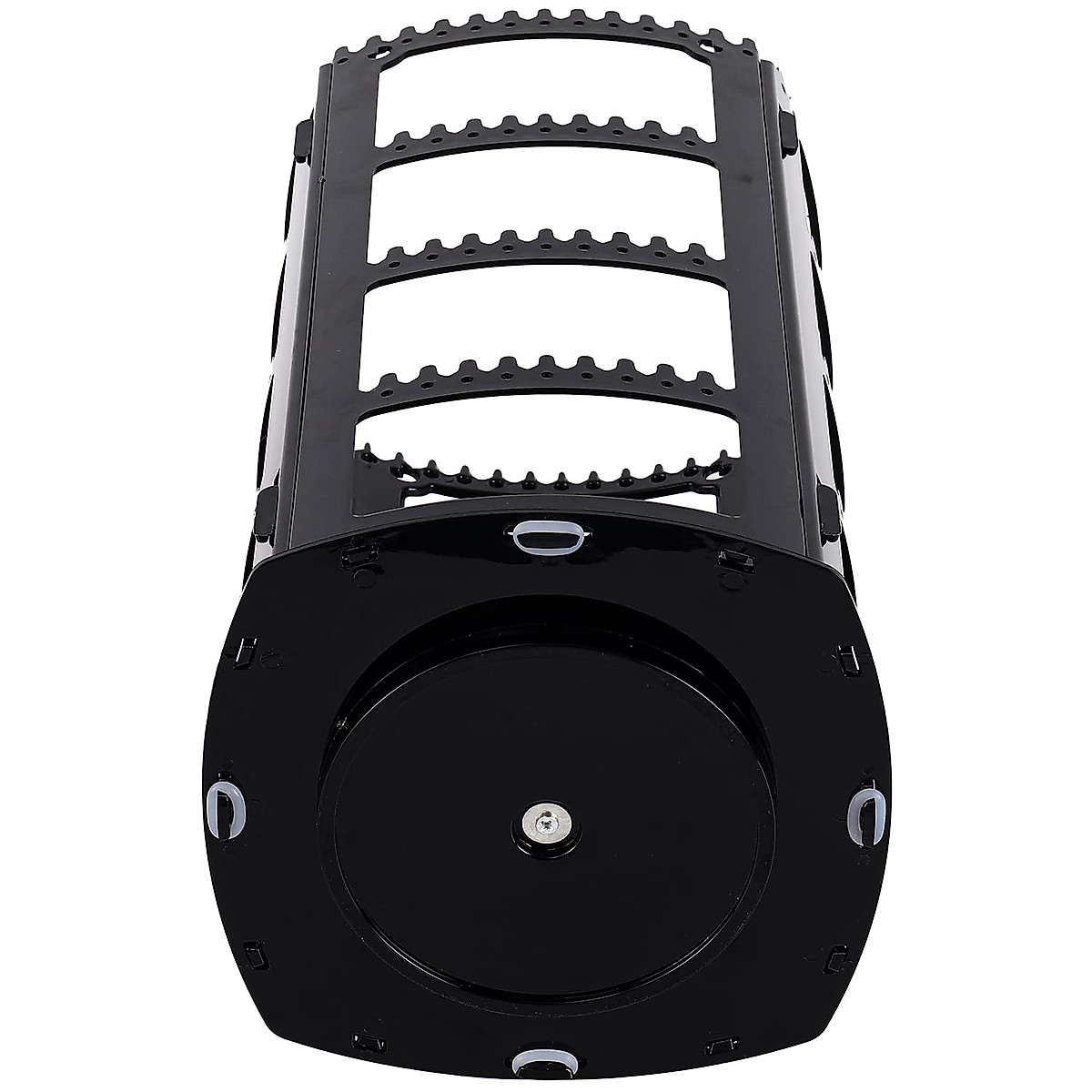 Sooyee 360 Rotating Earring Holder and Jewelry Organizer, 4 Tiers Jewelry Rack Display Classic Stand, 156 Holes and 160 Grooves for Necklaces Earrings Piercings, Black