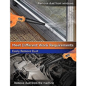 Blower Cordless，with 21V 4.0 Ah Lithium Battery Powered , 2 in 1 Sweeper & Vacuum for Clearing Dust,,Car Vacuum, Patio/Deck/Garden Cleaning, Garage Dusting