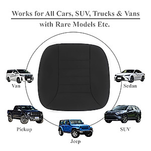 kingphenix Car Seat Cushion with 1.2inch Comfort Memory Foam, Seat Cushion for Car and Office Chair (Black)