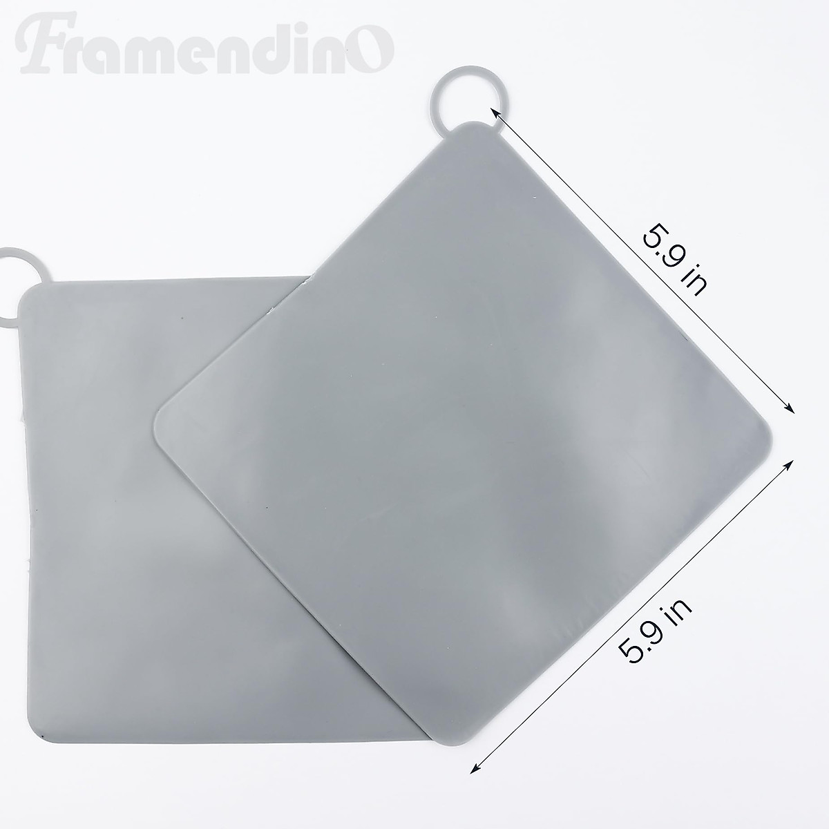 Framendino, 6 Pack Silicone Drain Cover Floor Drain Cover Mat Shower Drain Stopper for Bathtub Kitchen Laundry Grey 5.9 x 5.9 in