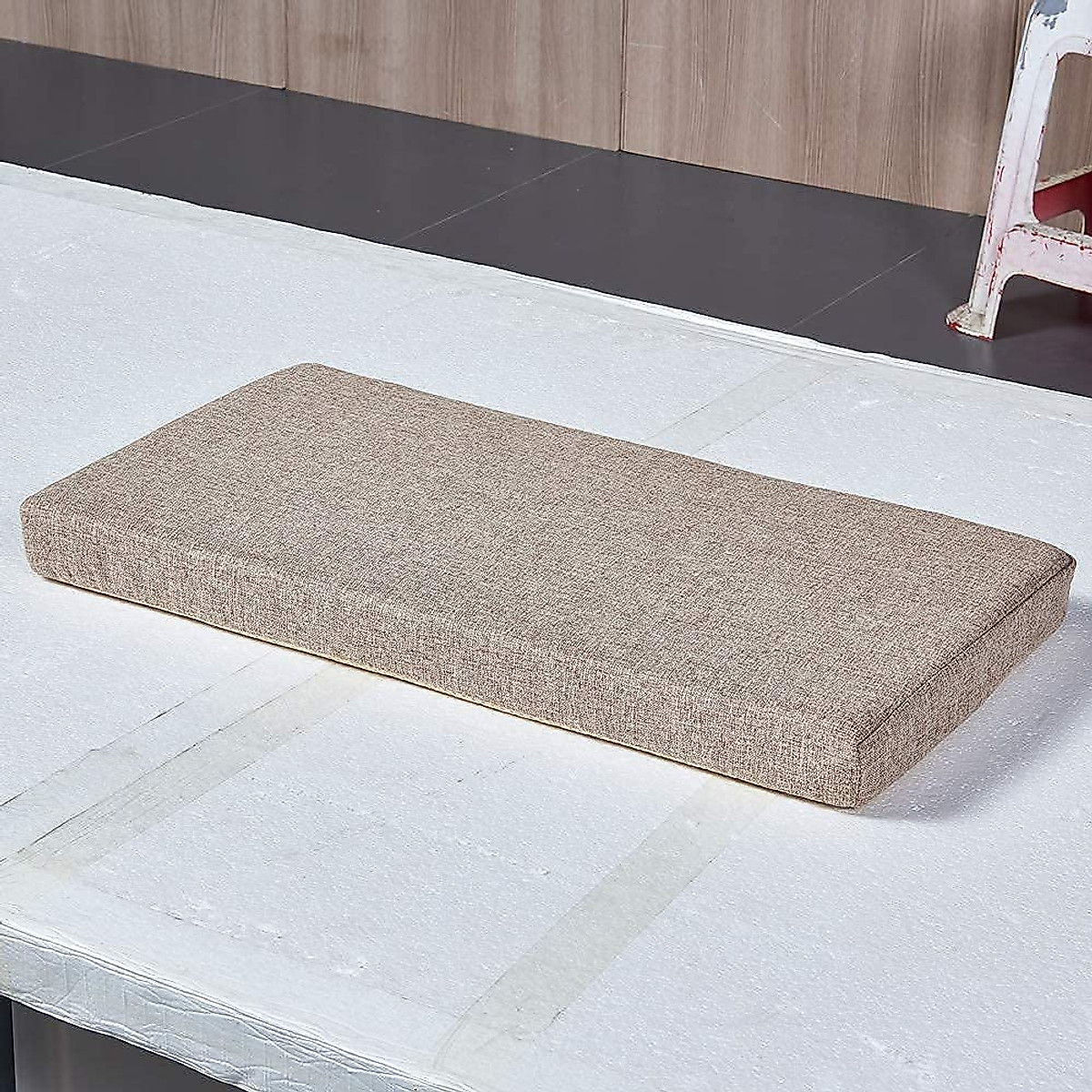 Bench Seat Memory Foam Chair Pads Non-Slip Rubber Back Indoor Swing/Settee Cushion 36 x 18 inch