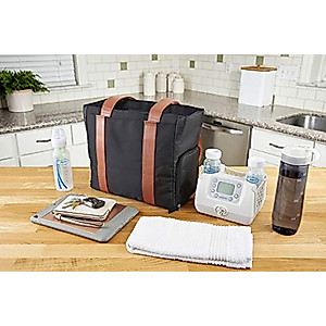 Dr. Brown's Breast-Pump Carryall Storage Diaper and Tote Bag - Black and Brown