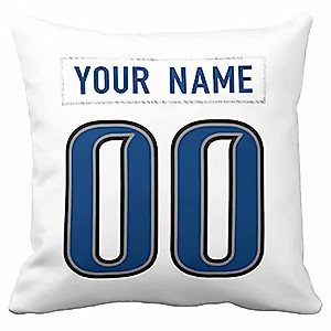 Detroit Throw Pillow Custom Any Name and Number for Men Youth Boy Gift