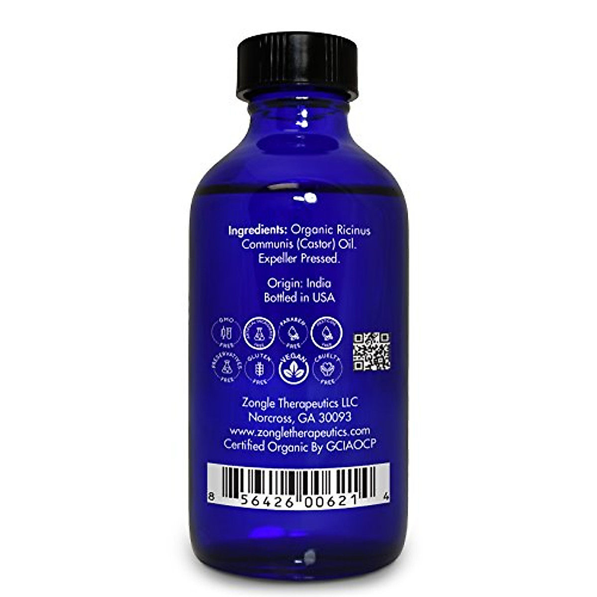 Organic Castor Oil by Zongle, 4 OZ – 100% Pure for Eyelashes, Face, Skin, Belly Button, occasional Constipation, Hair Growth, Eyebrows, Body, Lashes – USDA Certified, Therapeutic Grade