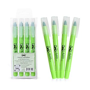 Mr. Pen No Bleed Gel Highlighter, Bible Highlighters, Green, Pack of 4