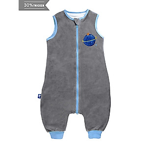 Sincere ililmmoe Baby Sleep Sack Spring Autumn Warm Infant Walking Sleeping Bag with Legs Wearable Blankets Pajamas 6months-4Years Thicken Gray/M