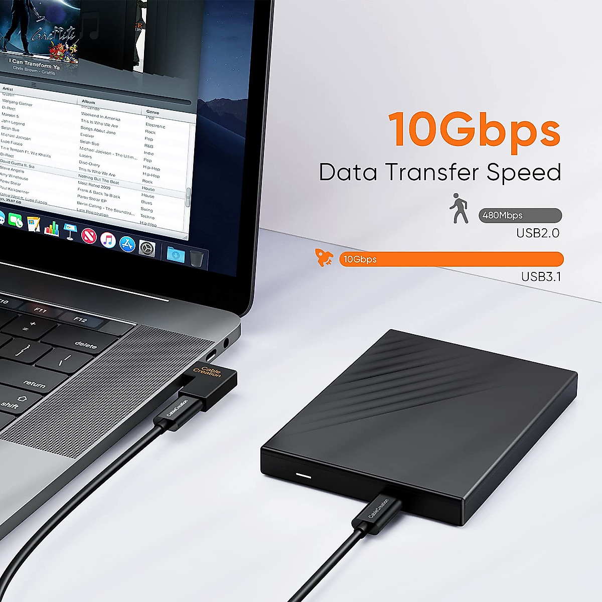 CableCreation Right Angle USB C Male to Female Adapter [3-Pack], 90 Degree USB 3.1 USB C Extension Adapter (3A/10G) for MacBook (Pro), Pixel 2 XL, Laptop & Tablet & Mobile Phone