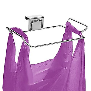 Oniapro Trash Bag Holder for Cabinet Doors & Cupboards, Large Stainless Steel Portable Hanging Garbage Bag Holder, Kitchen Trash Can for Under Sink Trash, Camping Accessories