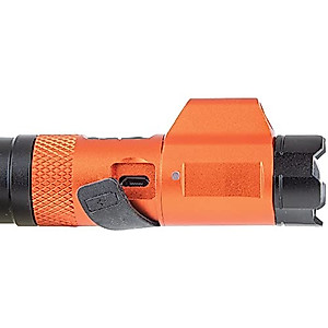 Klein Tools 56040 LED Rechargeable Flashlight, 350 Lumens, Twist Focus, Laser Pointer, Hands-Free, USB Charging Cable, for Work and Outdoor