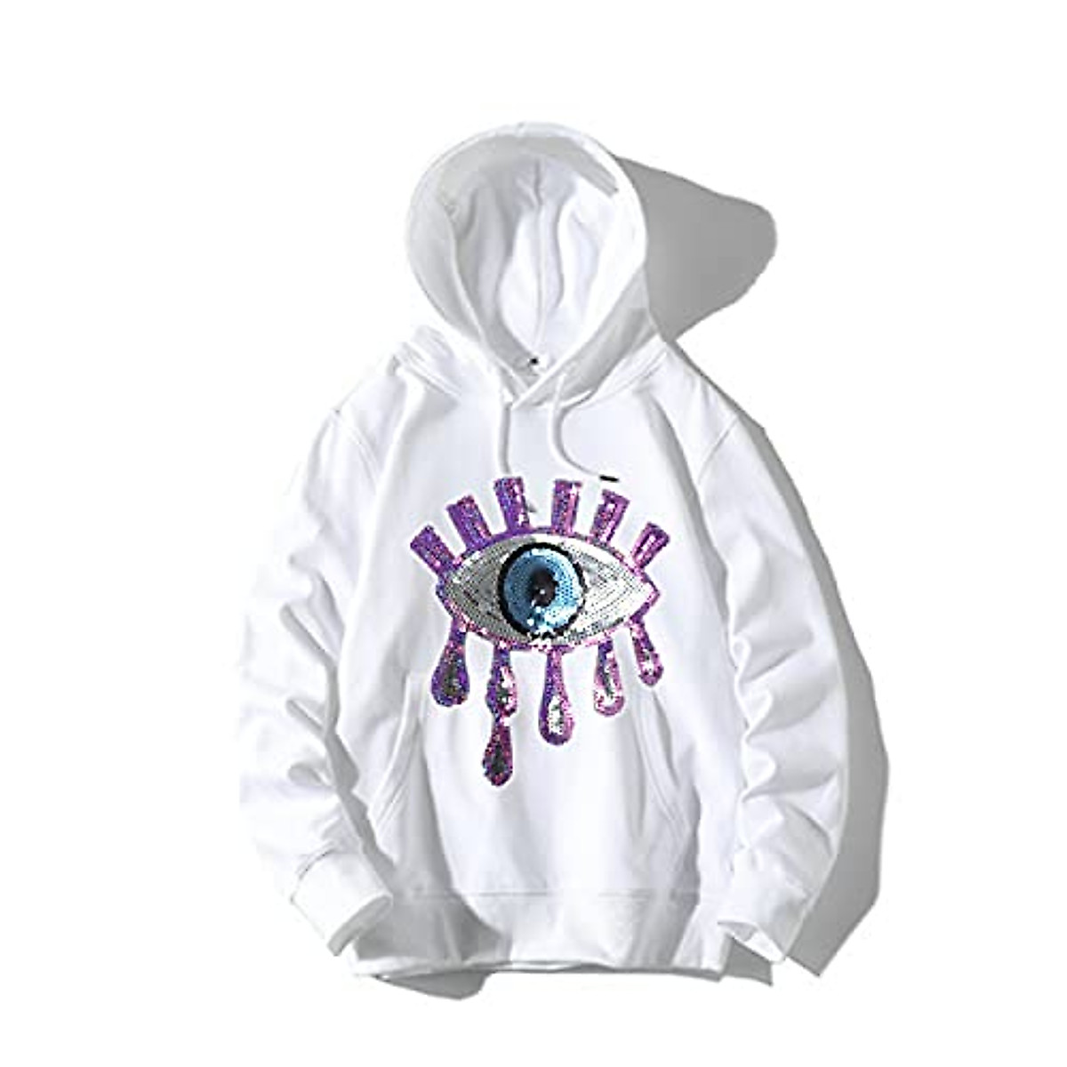 Sequin Big Eye Rose English Letter Embroidery Appliques Ironing Sewing Patches DIY Clothing Decoration 5 Pcs