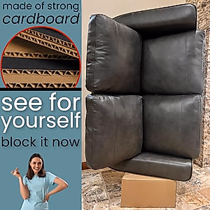 Under Couch Blocker Toy Blocker– See What You’ve Been Missing. Patented Design: Whole Couch Kit - Adjustable Height & Length, Custom Fits All Fixed Furniture, Black Cardboard (21 ft)