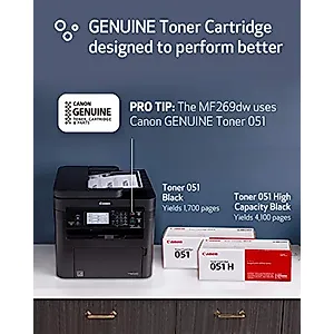 Canon imageCLASS MF269dw - All-in-One, Wireless, Mobile-Ready Laser Printer, with Duplex Automatic Document Feeder, Up to 30 Pages Per Minute and High Yield Toner Option