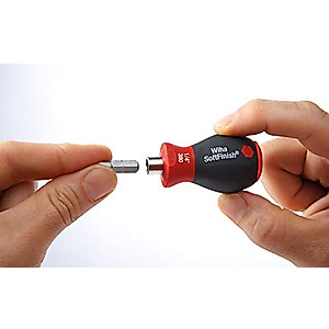 Wiha 38048 Stubby Screwdriver With Six-In-One Insert Bits, Multi-Bit