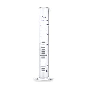 Fermentaholics Hydrometer Test Jar & Measuring Cylinder - Test Homebrewed Beer, Wine, Mead, Cider, & Fermented Beverages – Easy to Use & Read - 250 ML - Heat Resistant Up to 121° Celsius
