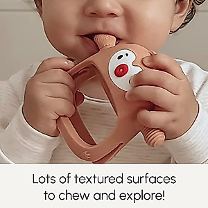 Smooch Penguin Mitten Teething Toys For Babies 0-6 Months, 12, 18 - Penguin Teethers For Babies Are Easy To Hold, Silicone Baby Teether Toys Are Soft Yet Durable - Provides Teething Pain Relief (Blue)